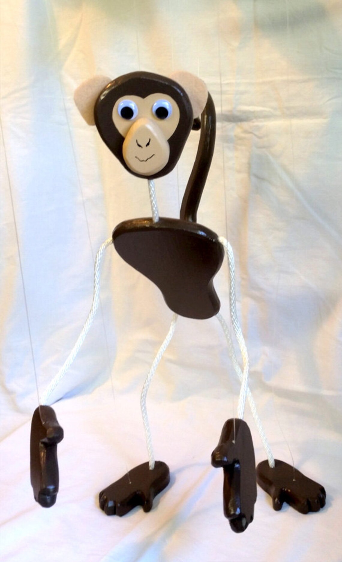 Wooden Monkey Marionette Puppet Pets Jungle Animal | Etsy