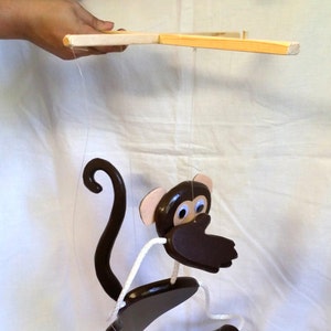 Wooden Monkey Marionette - Puppet Pets Jungle Animal - Etsy