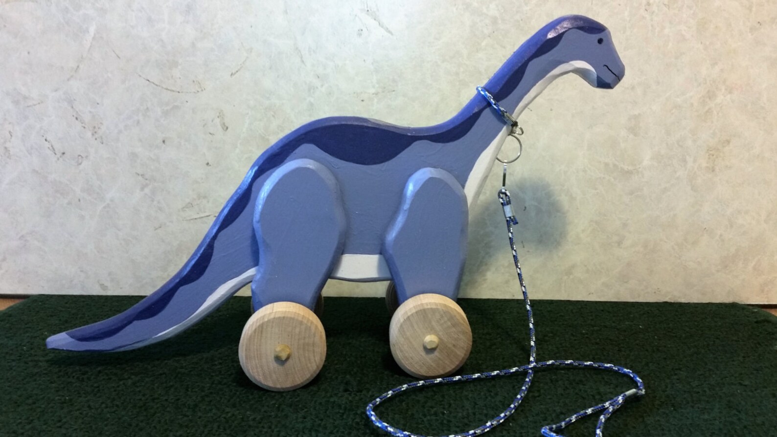 Large Wooden Bronto Rolling Toy With Optional Pull String for | Etsy Canada