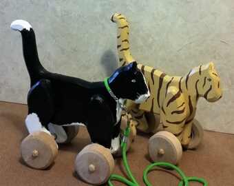 Large Wooden Bronto Rolling Toy With Optional Pull String for | Etsy Canada