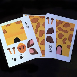 Giraffe Paper Bag Puppet - Downloadable PDF Kid's Craft - Etsy