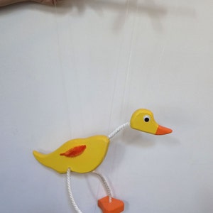 Spring Duck Marionette - Wooden Puppet Pets - Etsy