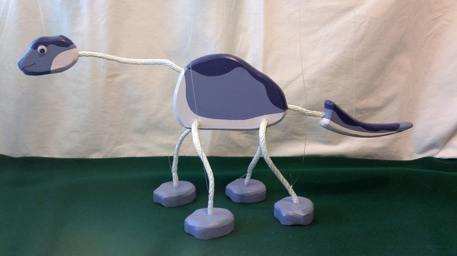 Brontosaurus Marionette Puppet Wooden Dinosaur Toy | Etsy UK