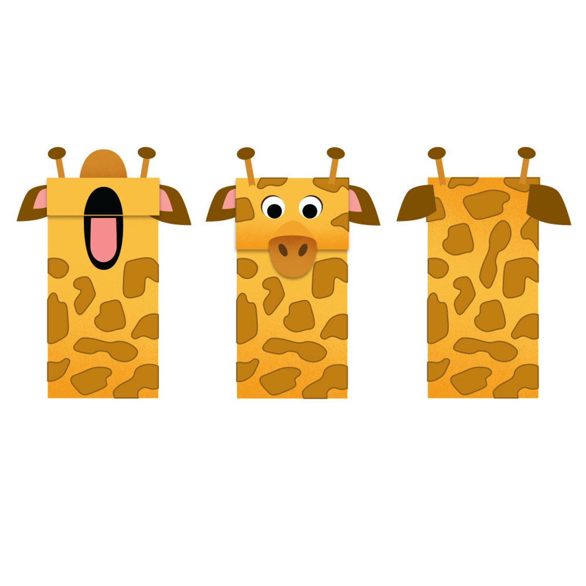 Giraffe Paper Bag Puppet - Downloadable PDF Kid's Craft - Etsy