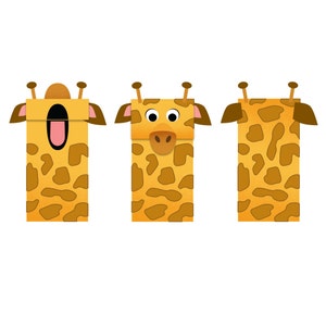 Giraffe Paper Bag Puppet - Downloadable PDF Kid's Craft - Etsy