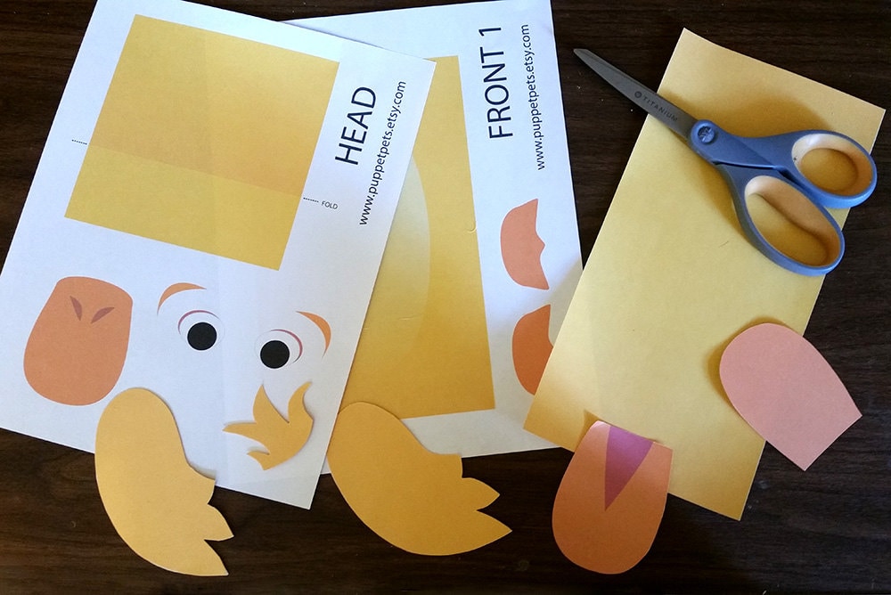 Duck Paper Bag Puppet FULL COLOR Downloadable PDF | Etsy
