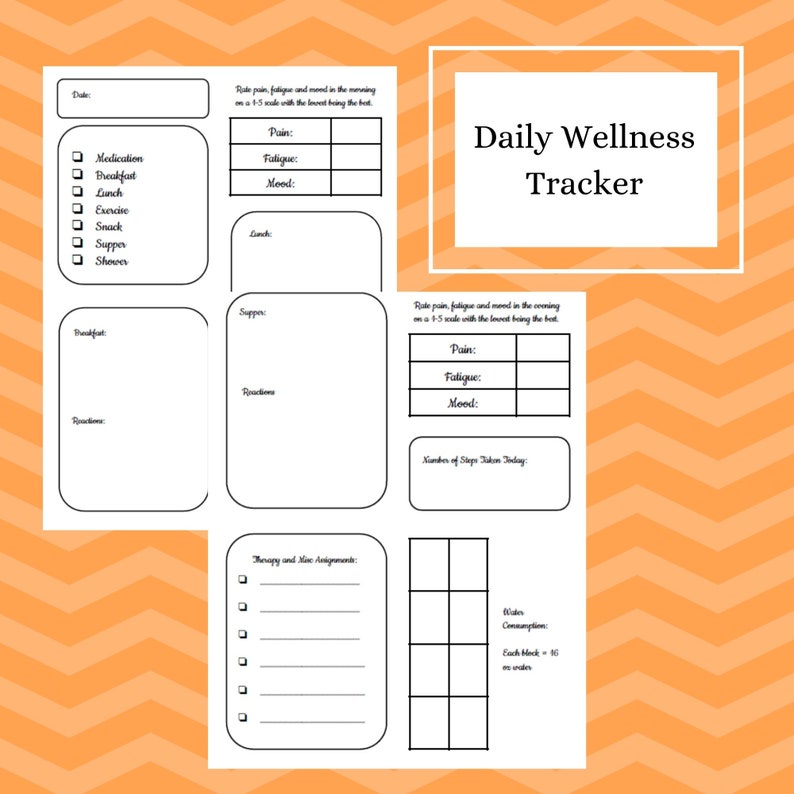 Daily Wellness Tracker - Etsy