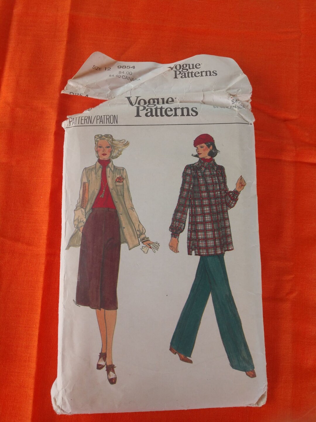 Vintage Vogue Patterns 9854 Ca 1970s Size 12 Bust 34 - Etsy
