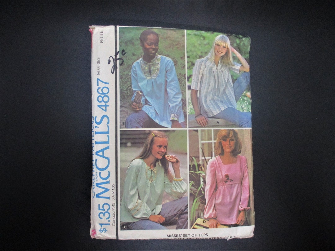 Vintage Mccall's 4867 Ca 1975 Petite Size (6-8) Bust 30 1/2-31 1/2 - Etsy