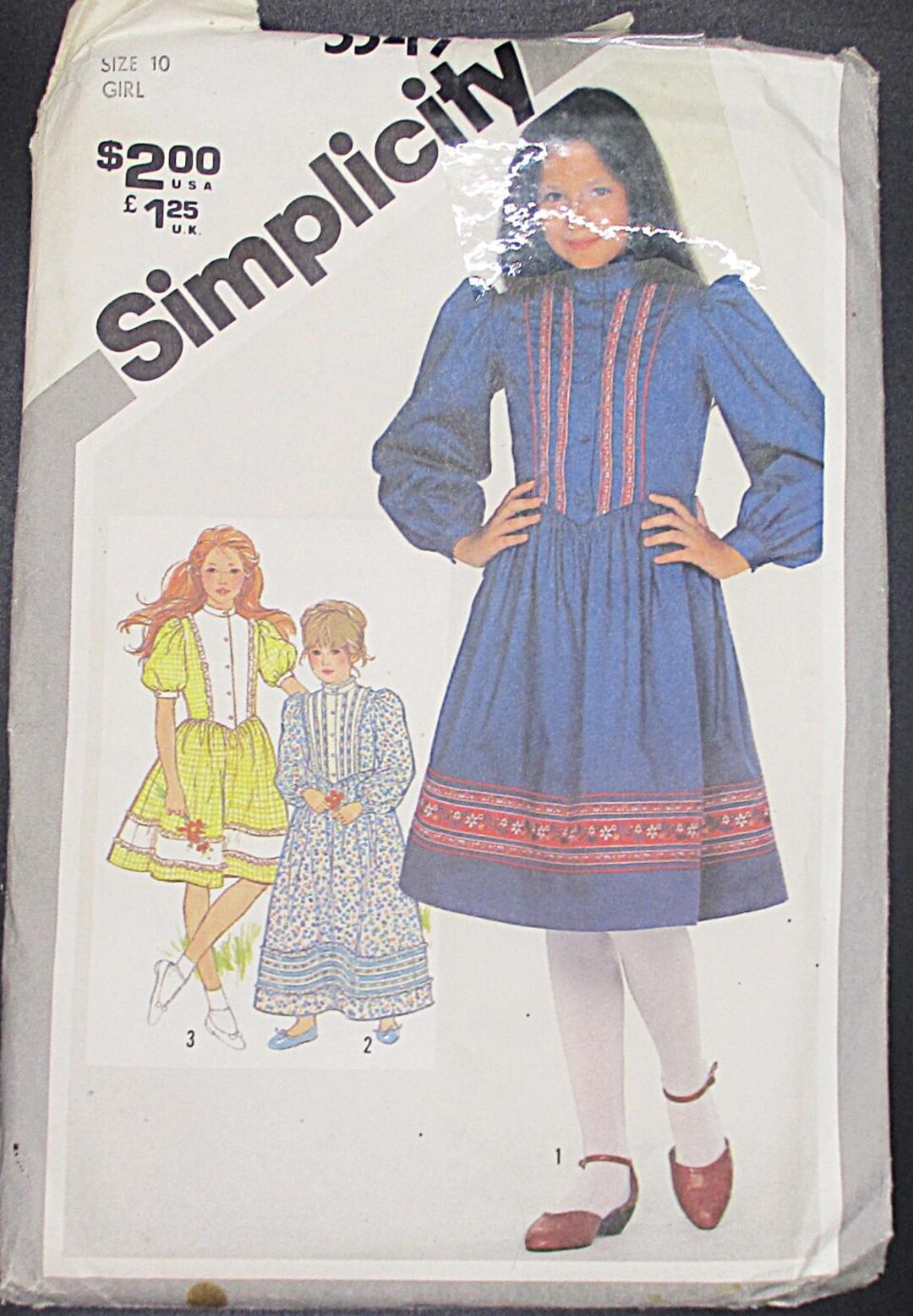 Vintage Simplicity 5349 Ca 1981 Girl Size 10 Chest 28 1/2 Inches - Etsy