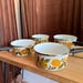 Vintage JMP Capri Cookware Set, Enamel Orange Floral 1970s, Handled ...