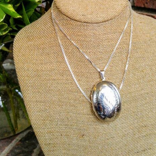 Wonderfully Large Sterling Silver Locket Large Sterling | Etsy