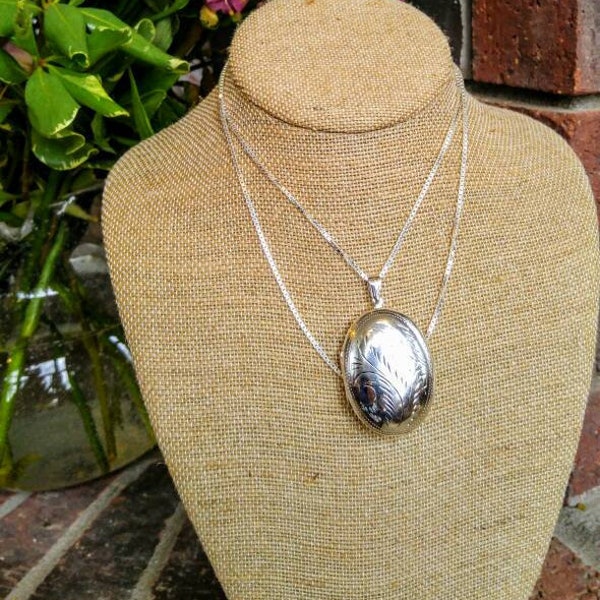 Large Silver Locket - Etsy