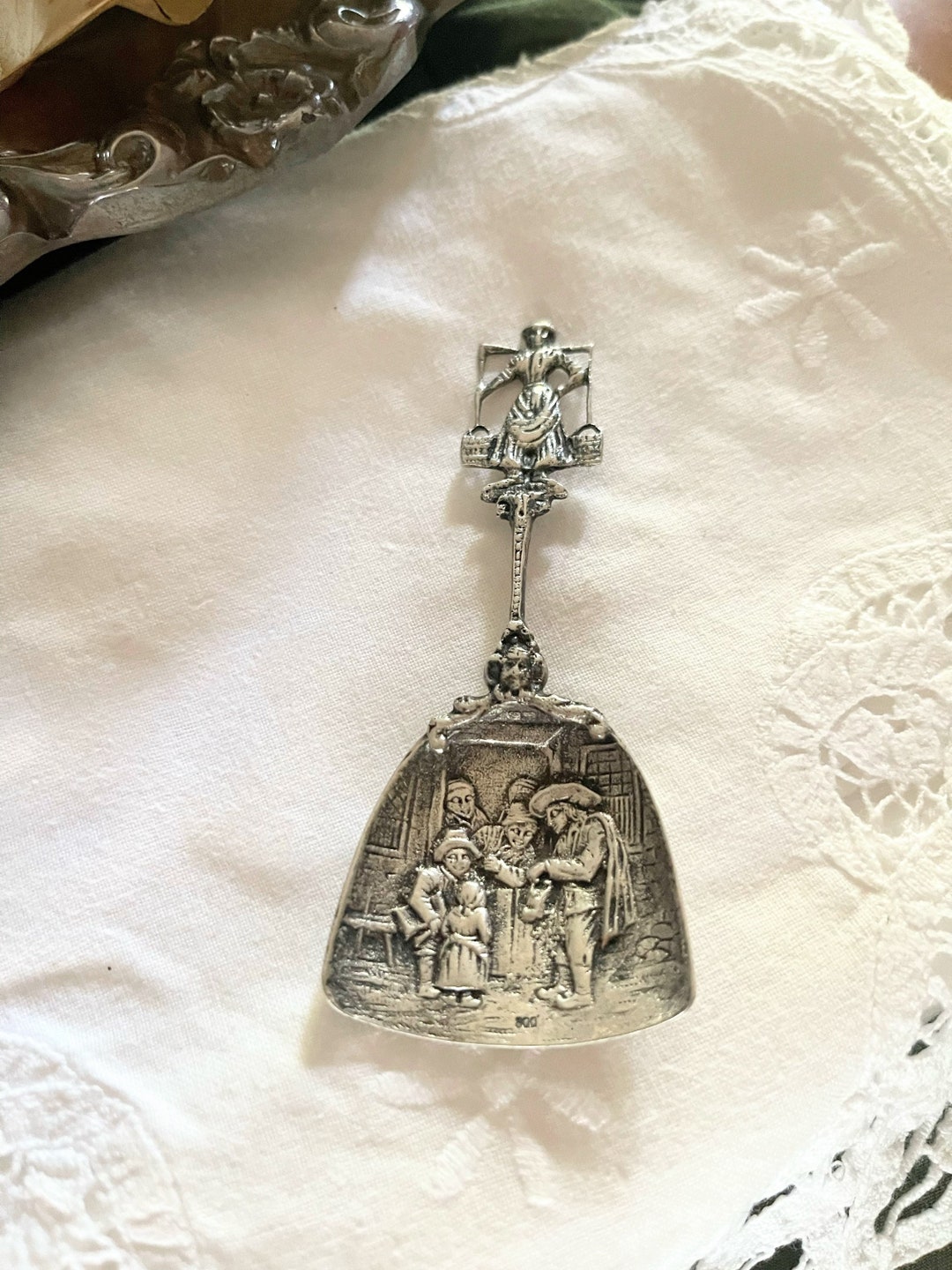 Italian Silver Shovel ~ Sugar Shovel ~ Silver Tea Caddy ~ 800 Silver ...