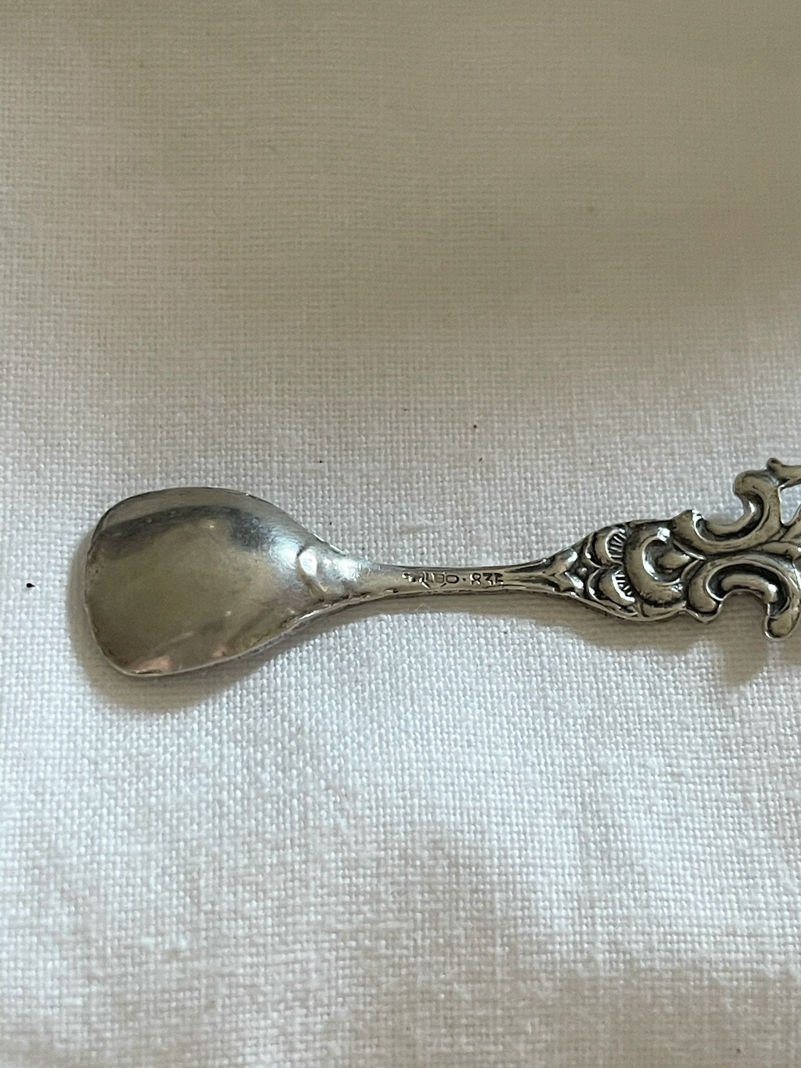 Antique Victorian Salt Spoons~ 835 Silver Salt Spoons ~ German Silver ...