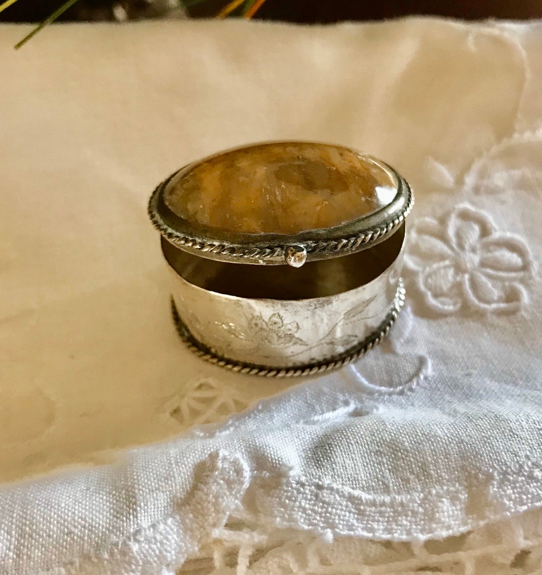 Antique Sterling Silver Pill Box 800 Silver European Silver Italian ...