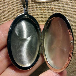 Modern Delightfully Large Oval Locket ~ Large Sterling Silver Locket ...