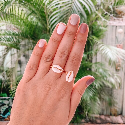 Natural Money Cowrie Sea Shell Ringhandmade Ring Gift Ring | Etsy