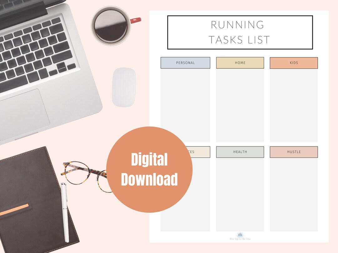 Running Tasks List, Task List, to Do List, Goal Manager, Planner ...