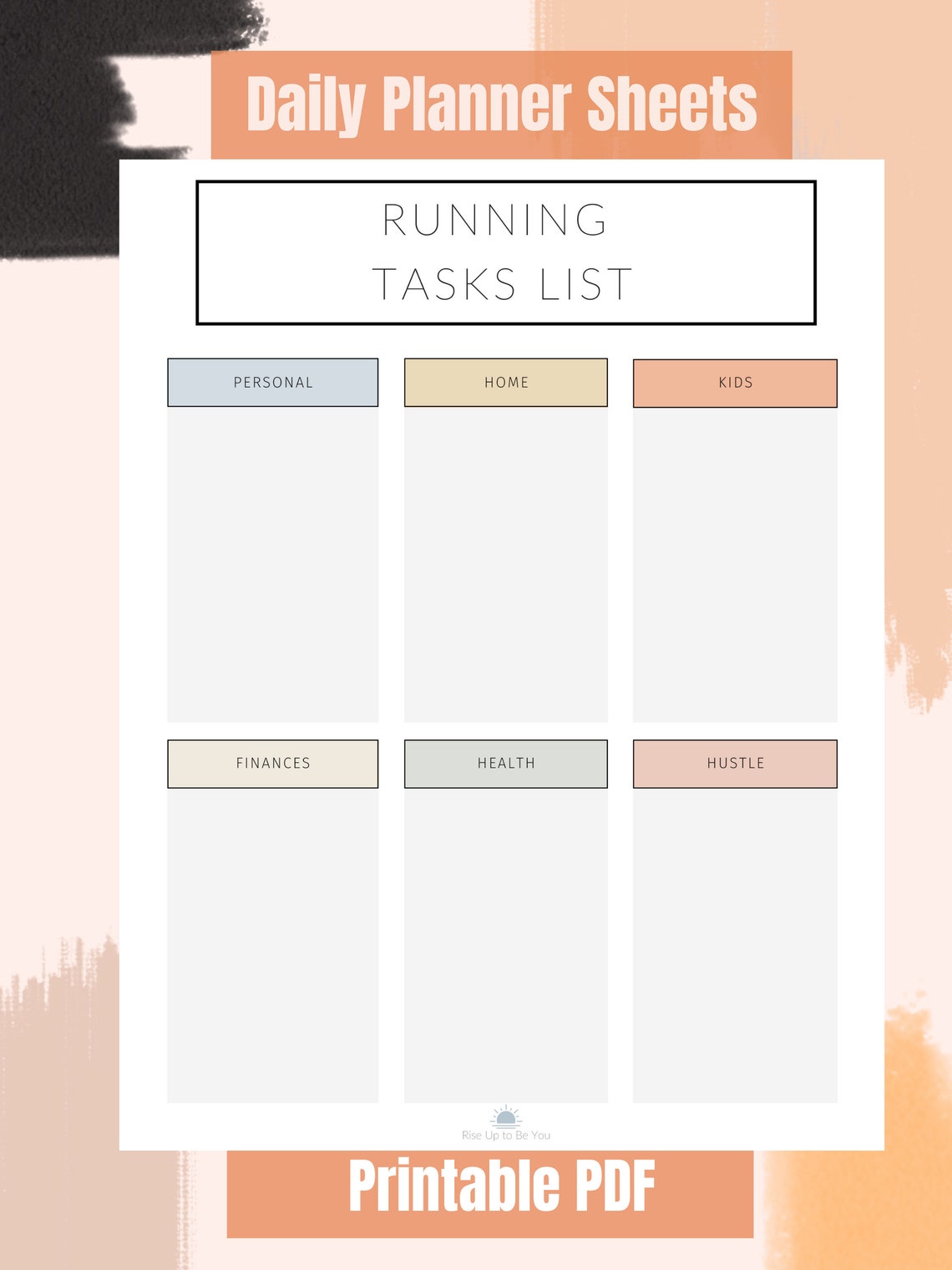 Running Tasks List Task List to Do List Goal Manager - Etsy