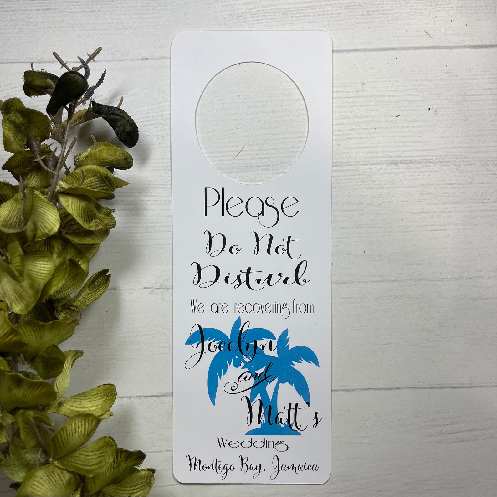 Wedding Door Hanger- Set of 10 Hangers. Personalized Door Hanger for ...