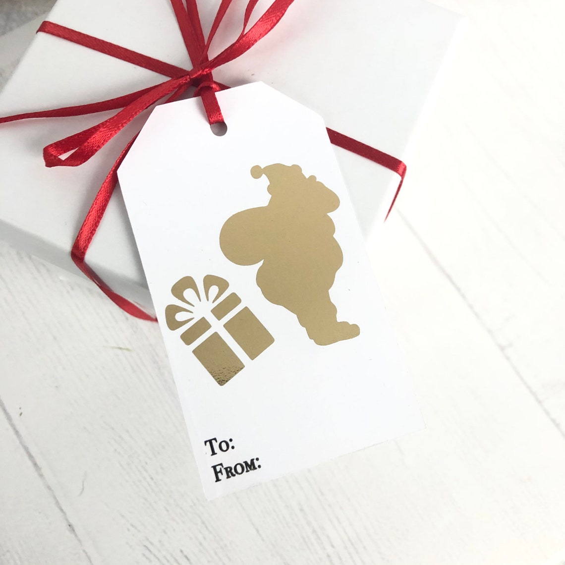 Christmas Tags Gold Foil Gift Tags Xmas Tags Christmas - Etsy