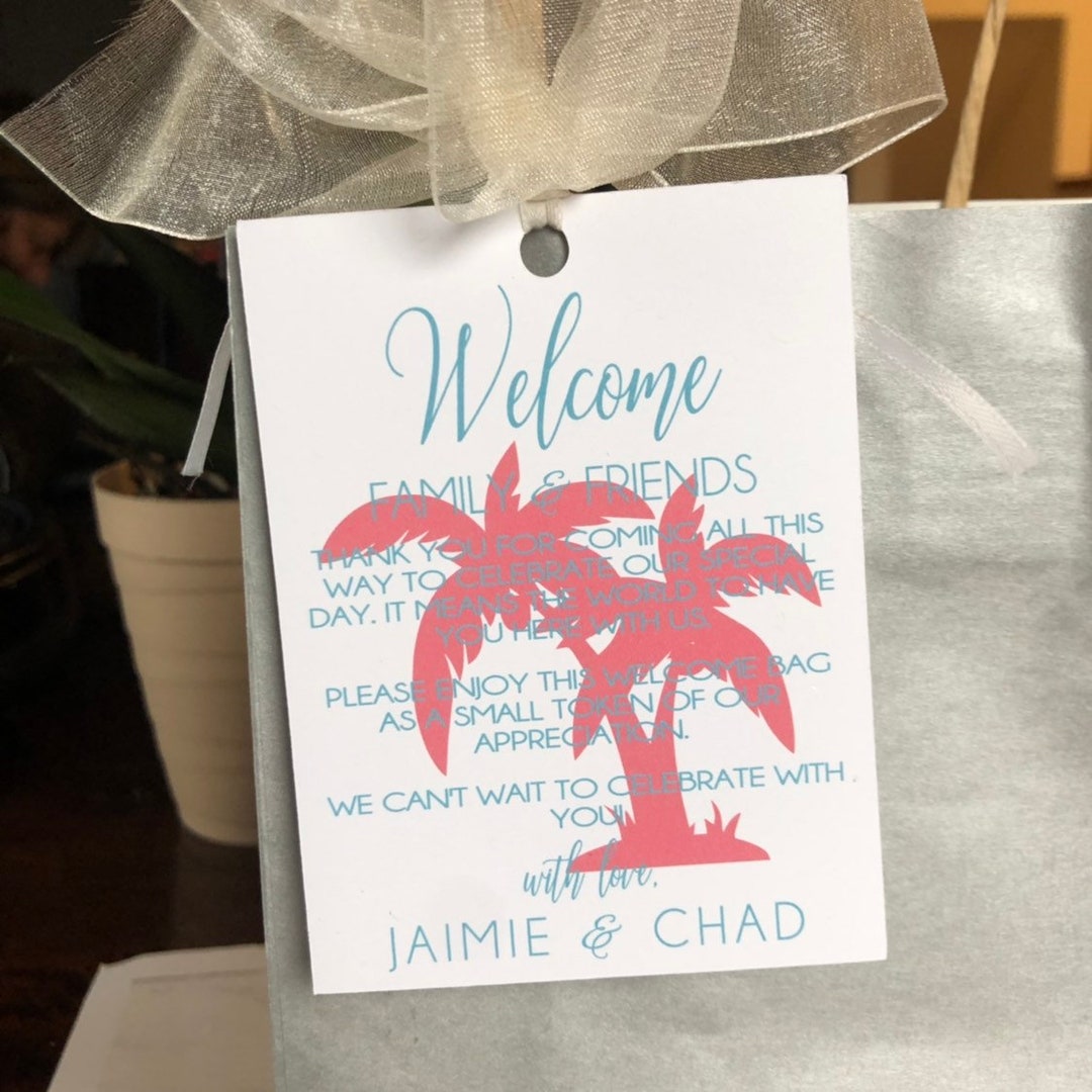 Wedding Welcome Bag Tags - Destination Wedding Gift Tags for Guests ...