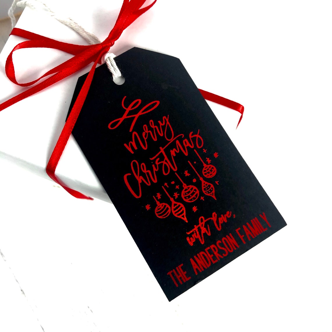 Elegant Christmas Gift Tags Personalized Foil Luxe Christmas - Etsy