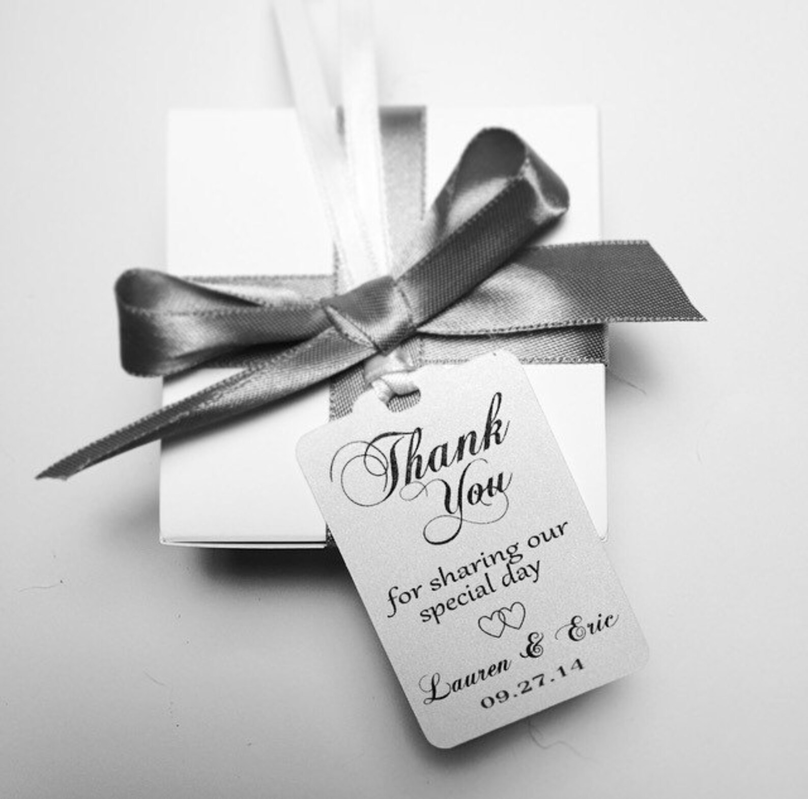 Wedding Thank You Tags -personalized Wedding Favor Tags- Thank You for ...