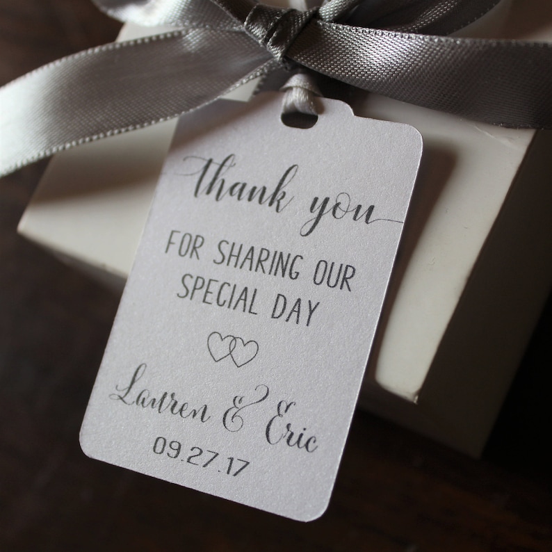 Thank You for Sharing Our Special Day Favor Tags - Wedding Favor Thank ...