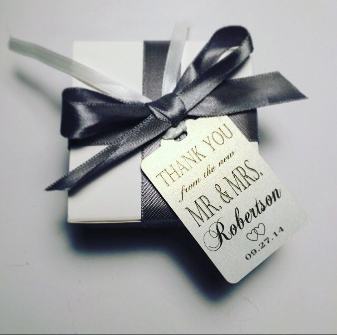 Wedding Thank You Tags -personalized Wedding Favor Tags- the New Mr ...