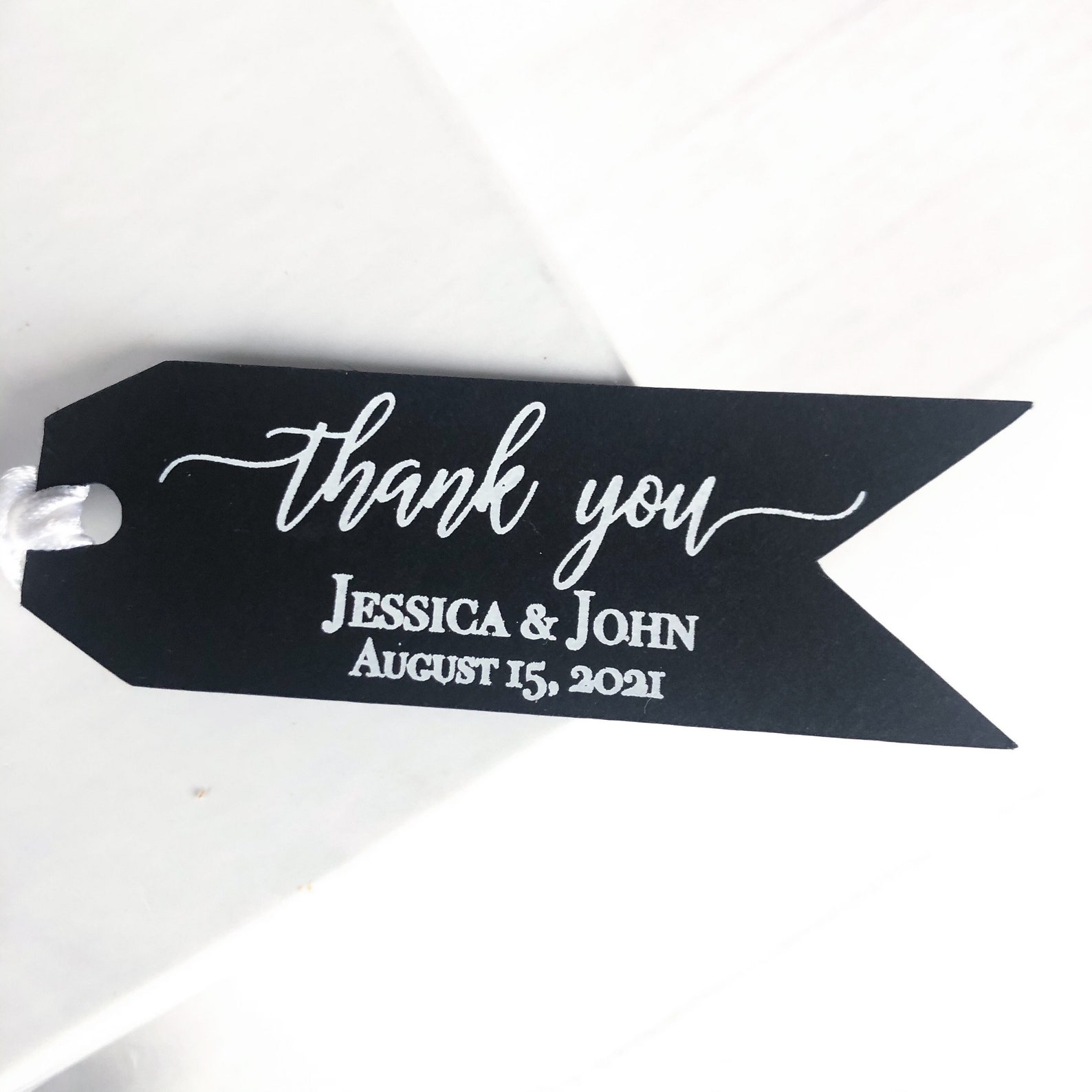 Personalized Wedding Thank You Tags - Luxe Foil Wedding Favor Tags ...