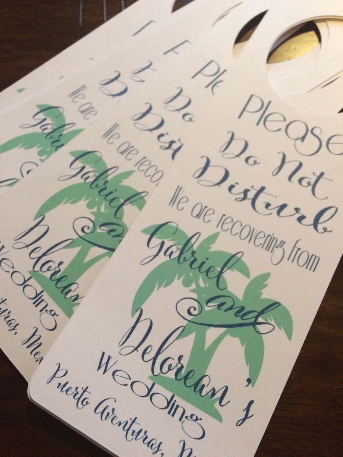 Wedding Door Hanger- Set of 10 Hangers. Personalized Door Hanger for ...