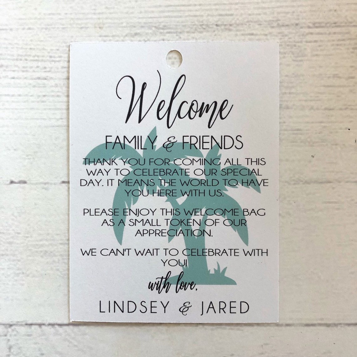 Wedding Welcome Bag Tags - Destination Wedding Gift Tags for Guests ...