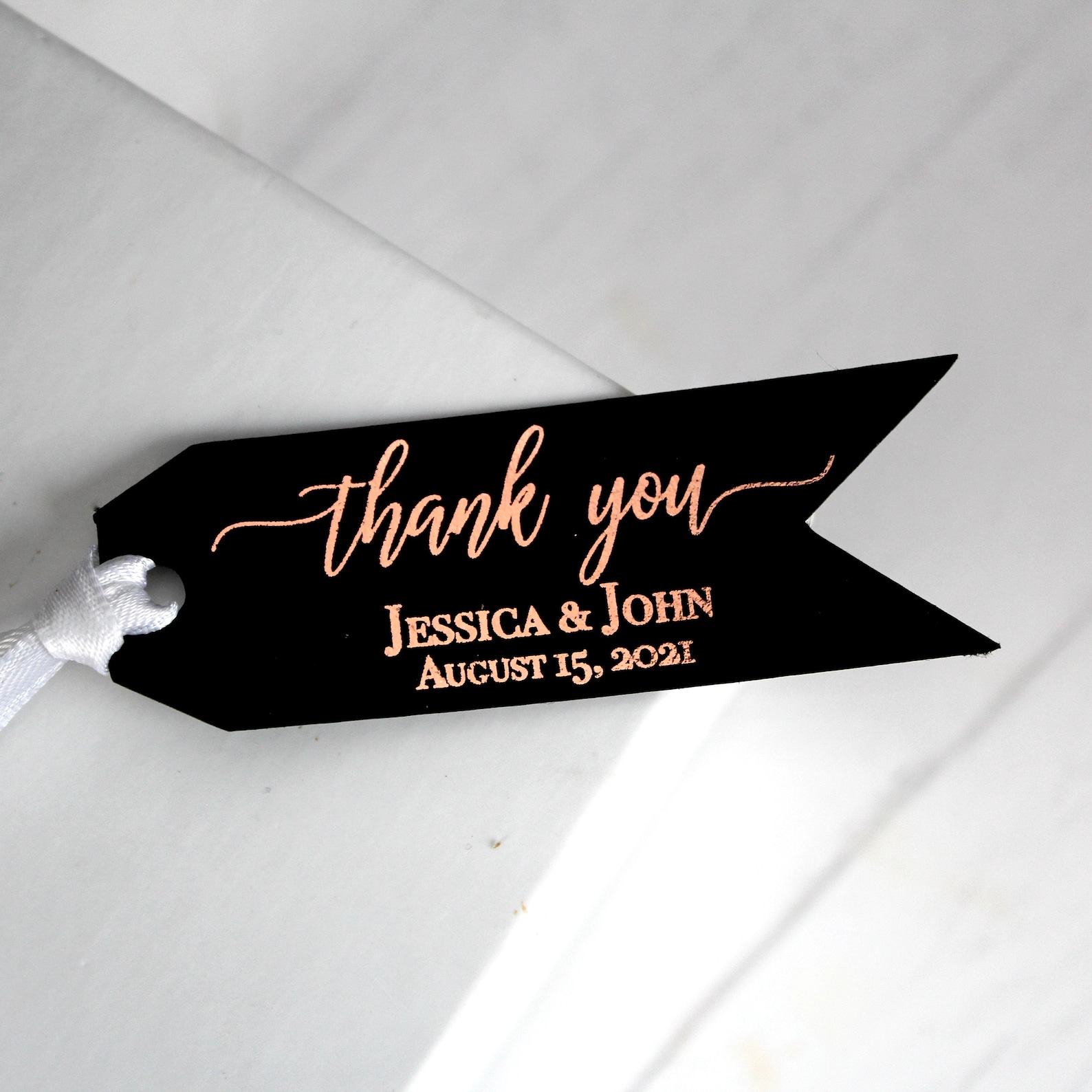 Personalized Wedding Thank You Tags - Luxe Foil Wedding Favor Tags ...