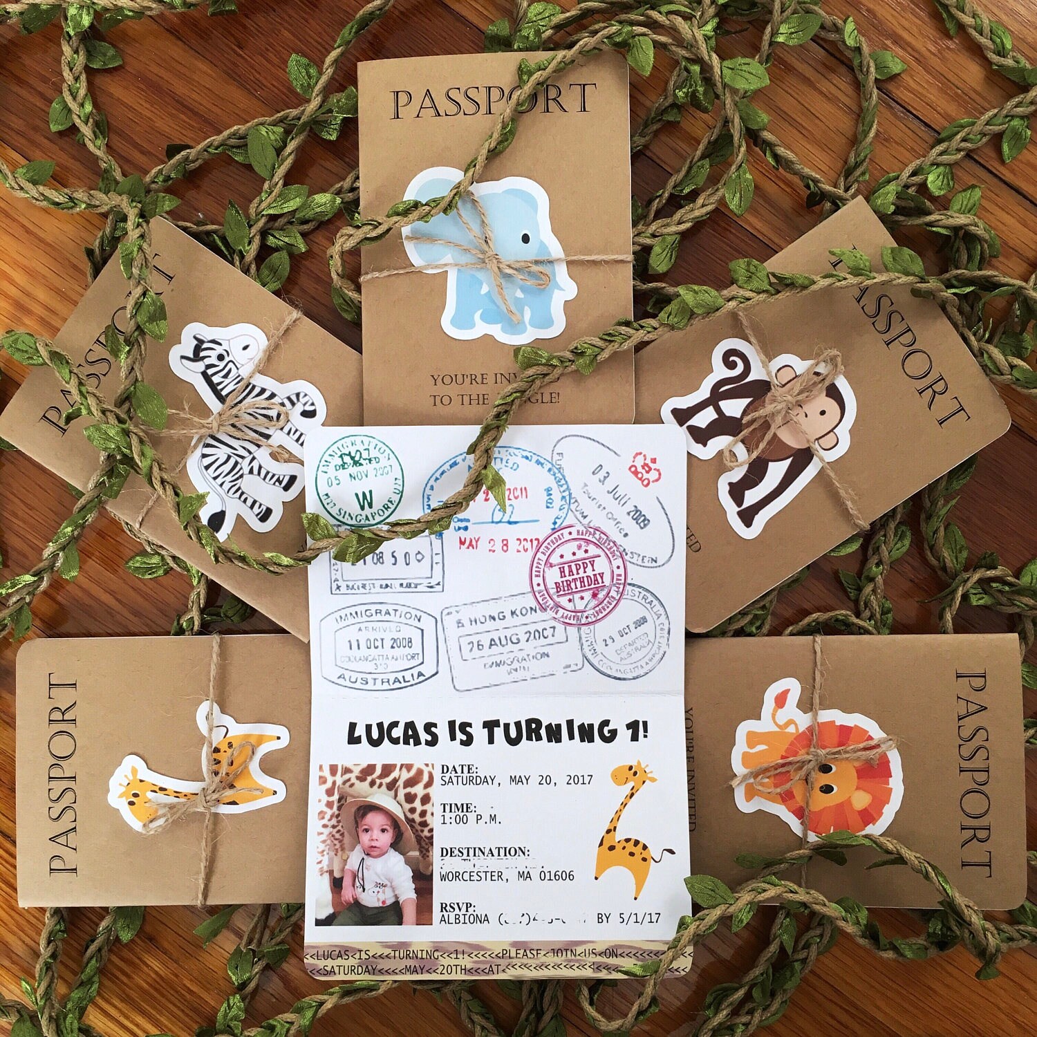 Safari Passport Invitation Safari Kids Birthday Party | Etsy