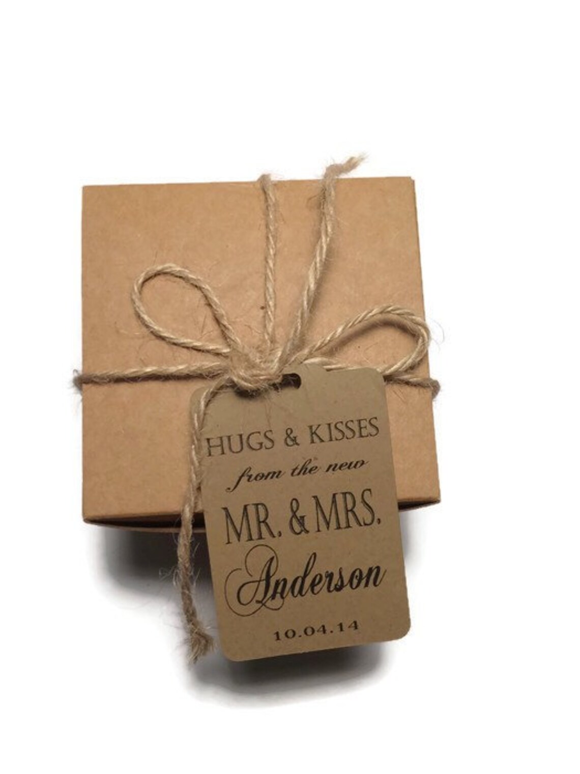 Wedding Thank You Tags -personalized Wedding Favor Tags- Hugs and ...