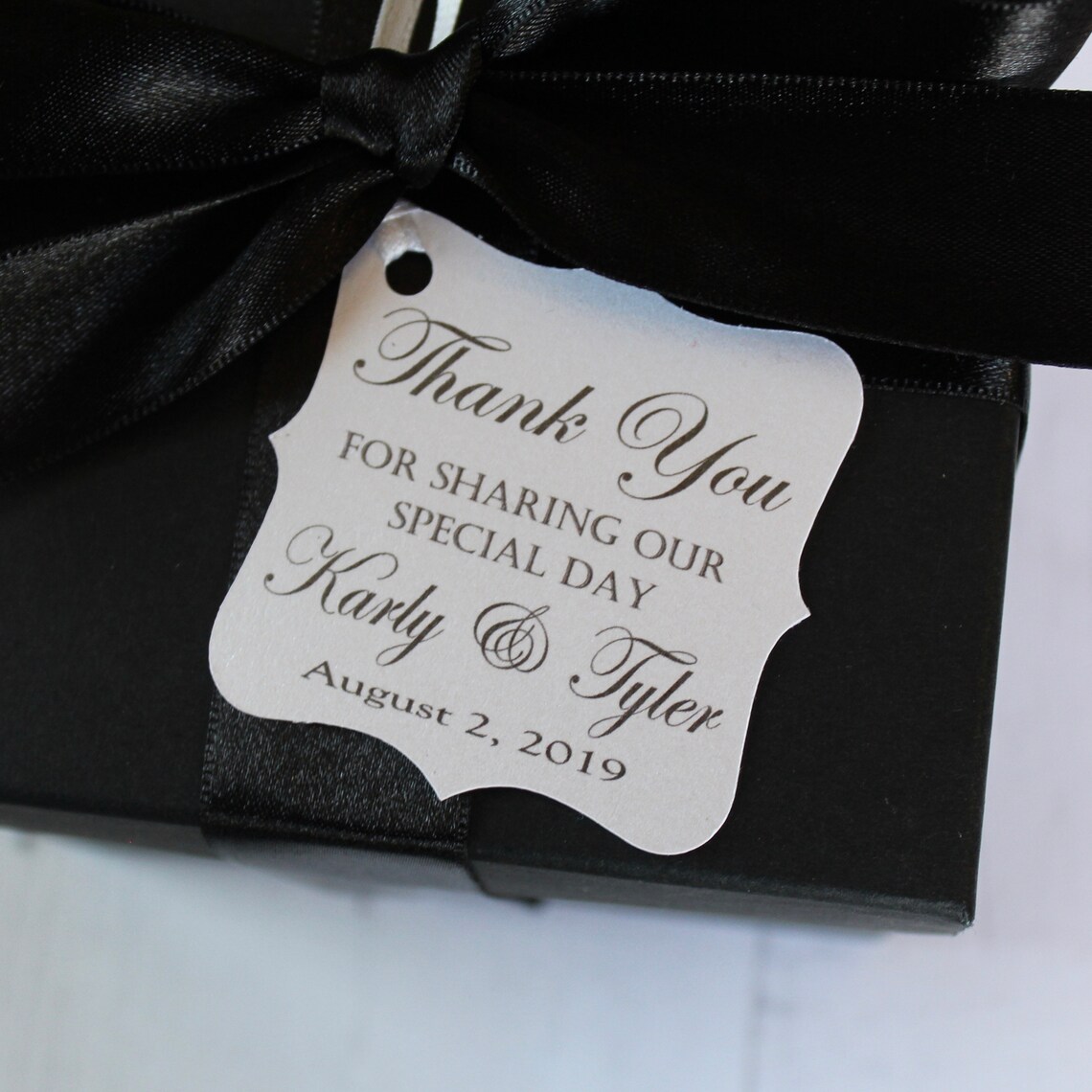 Wedding Thank You Tags -personalized Wedding Favor Tags- Thank You for ...