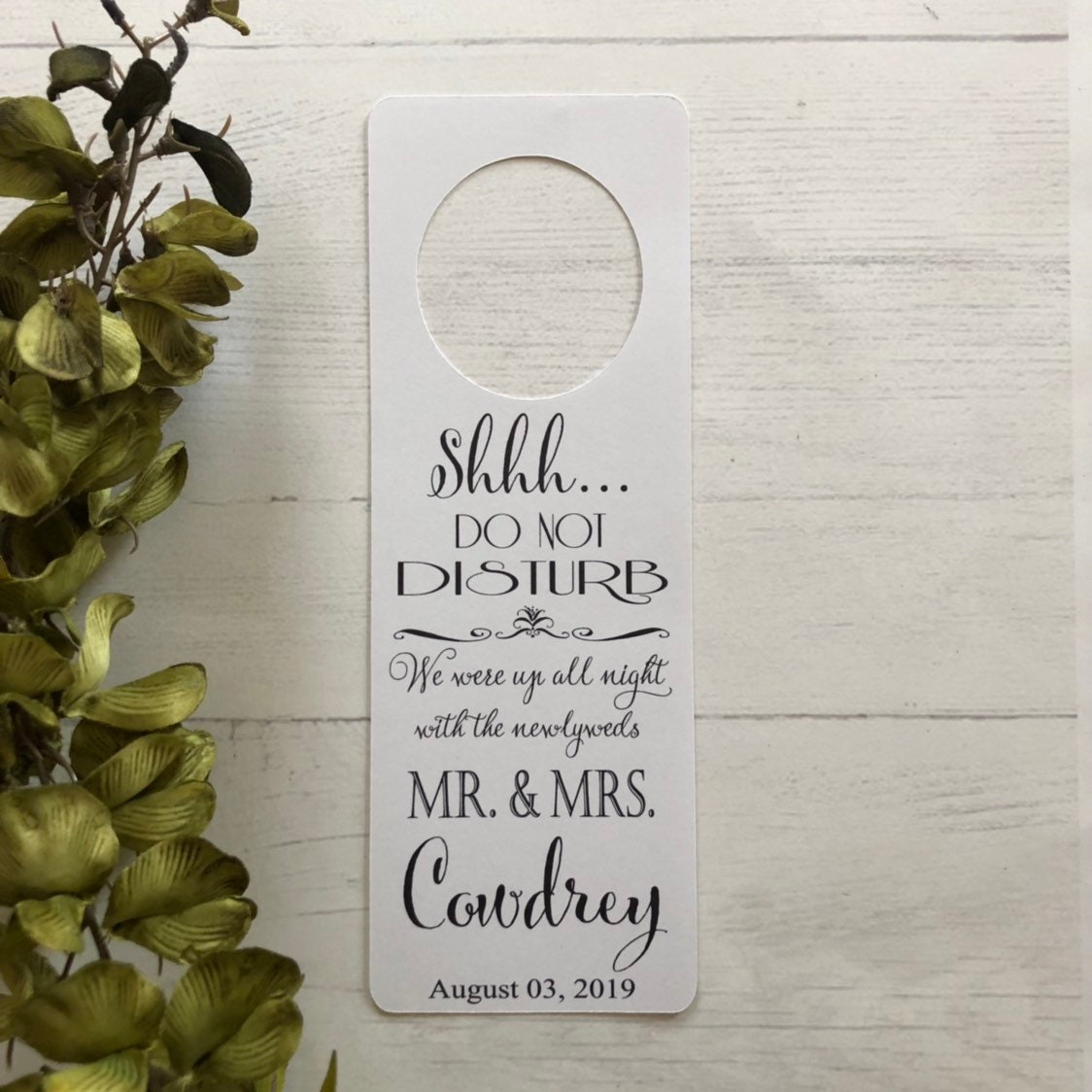 Wedding Door Hanger.Personalized door hanger for out of town | Etsy