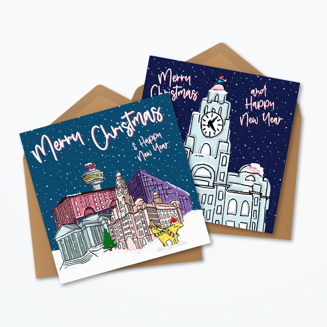 Liverpool Christmas Card Pack - Etsy UK