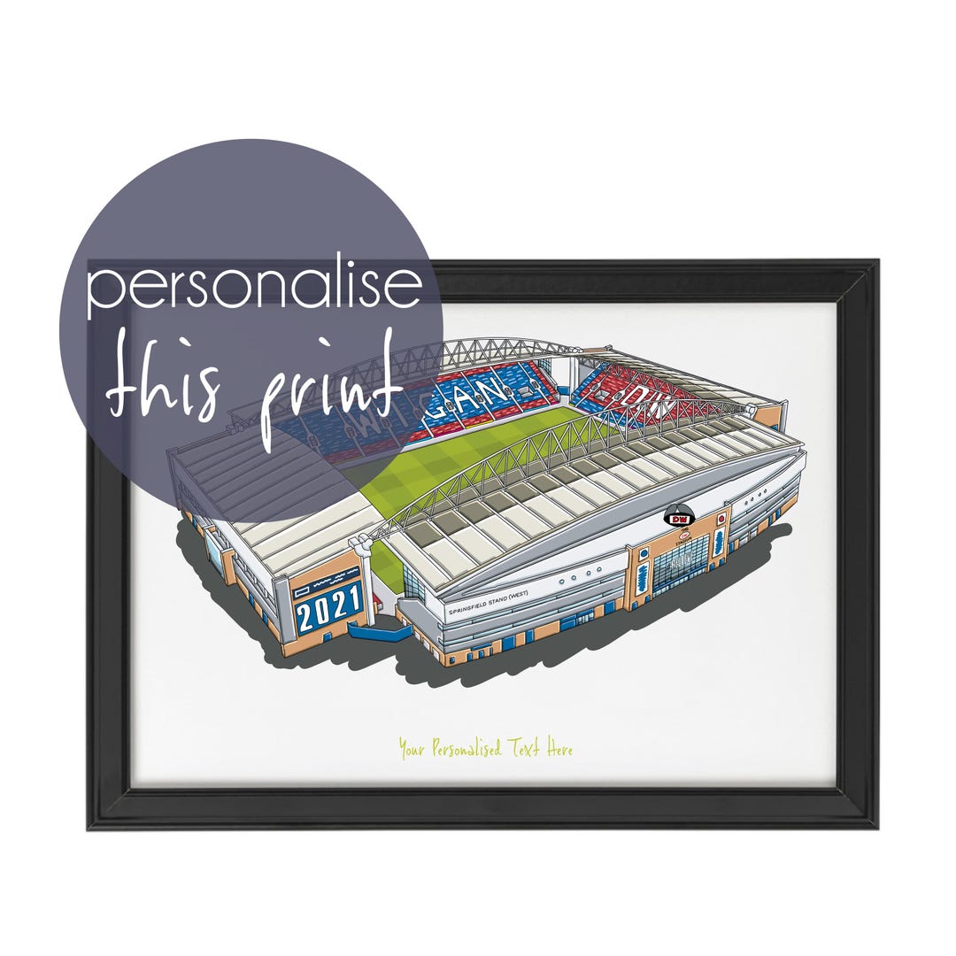 Personalised Wigan Athletic, Wigan Warriors, Brick Community Stadium - Etsy