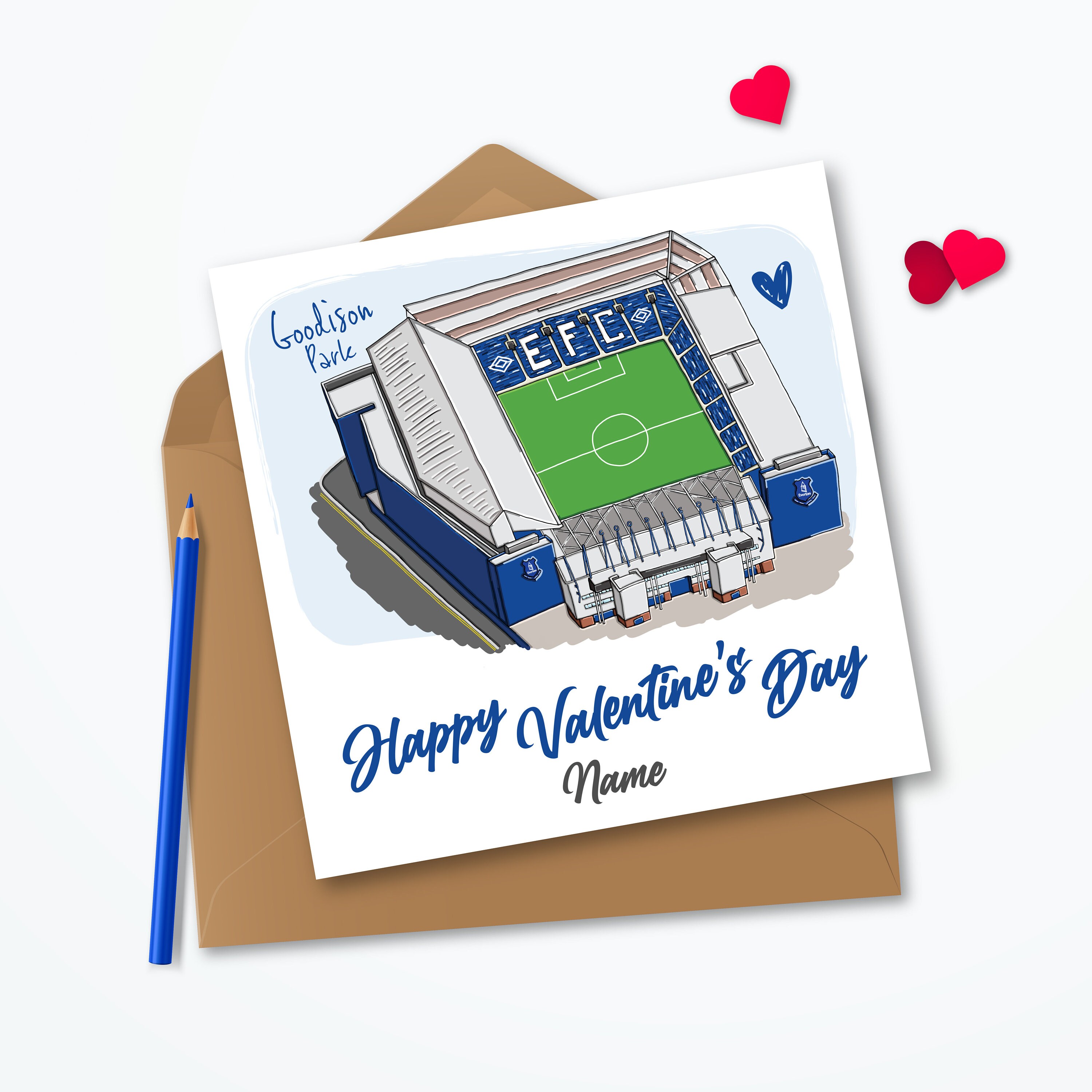 Everton FC Personalised Valentines Card - Etsy UK
