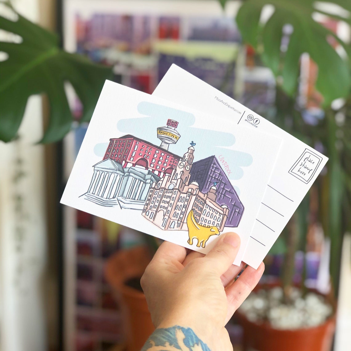 Liverpool Postcard Pack Landmark Illustrations - Etsy UK