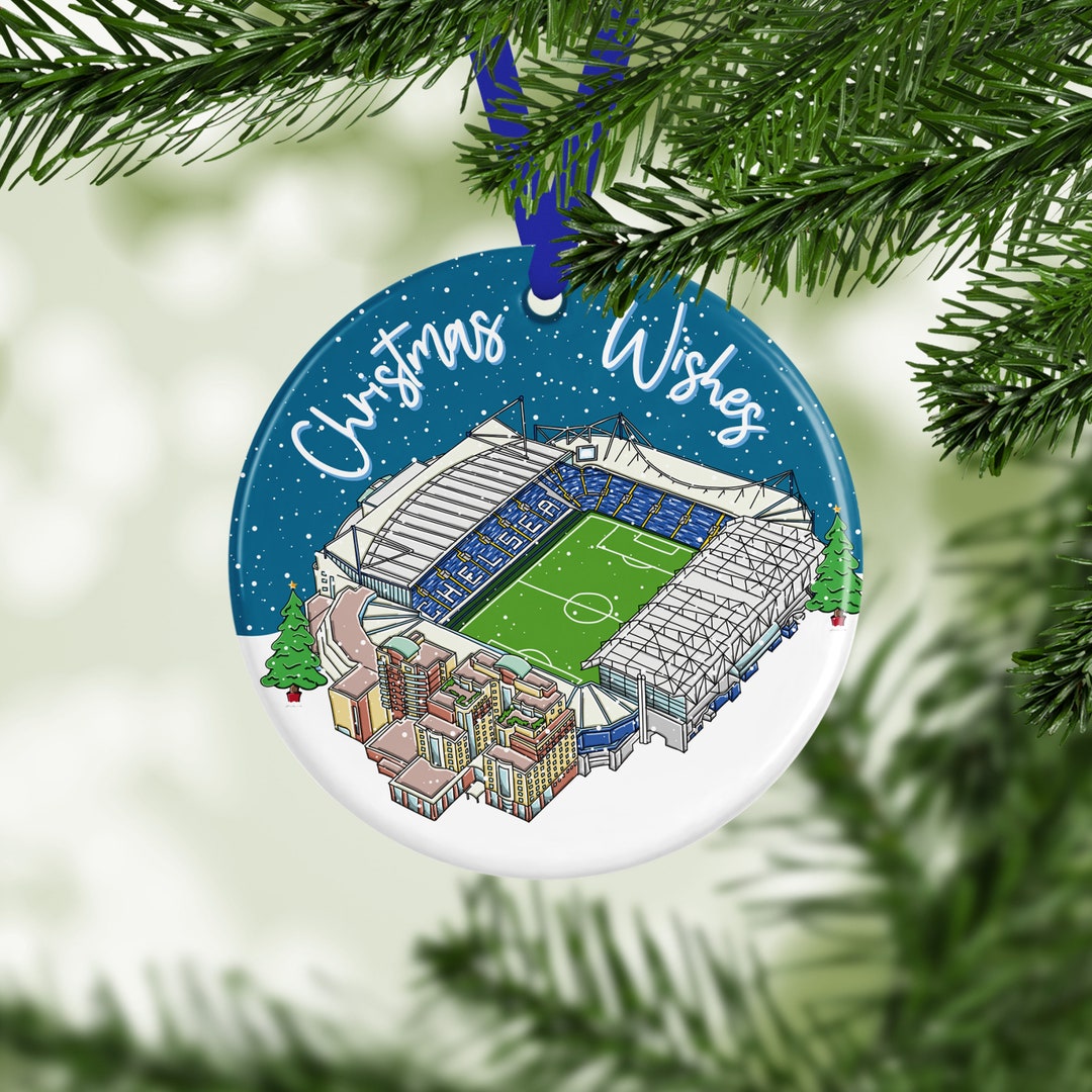 Chelsea FC Bauble, Xmas Ceramic Tree Decoration, Keepsake Gift - Etsy UK