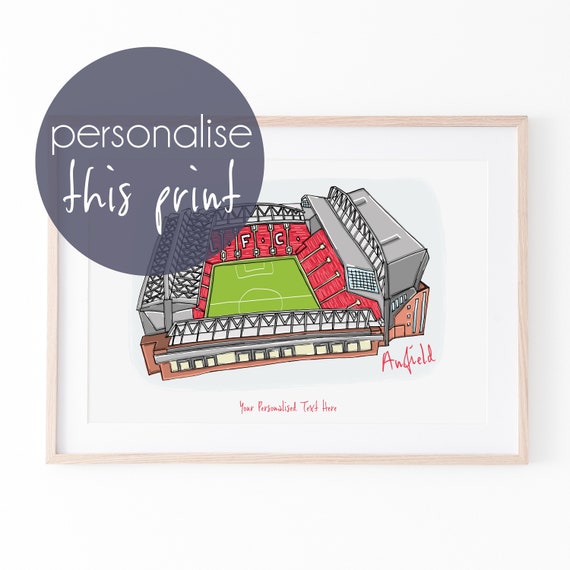 Personalised Anfield Print Liverpool Stadium Illustration - Etsy