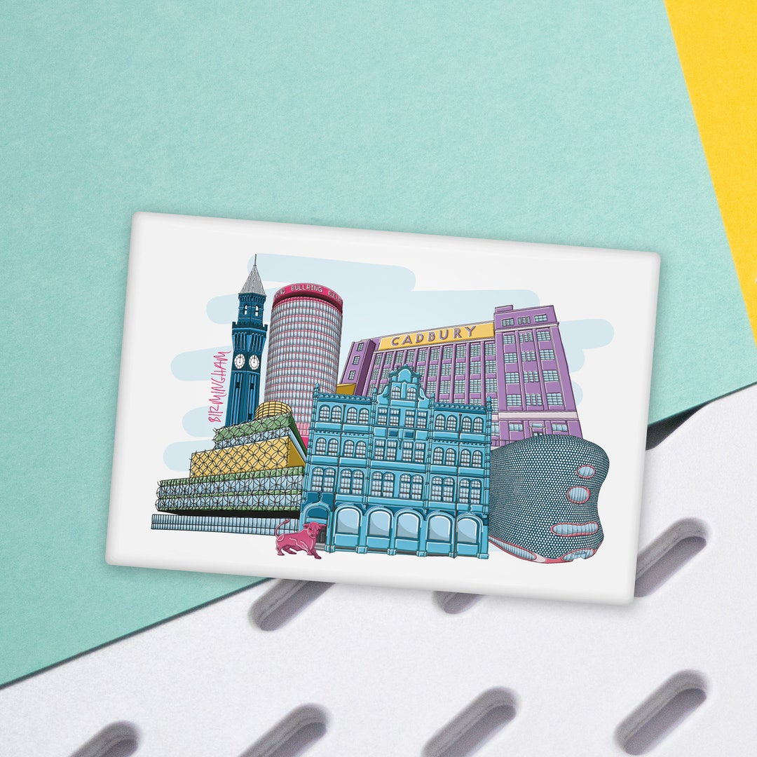 Birmingham Skyline Fridge Magnet - Etsy
