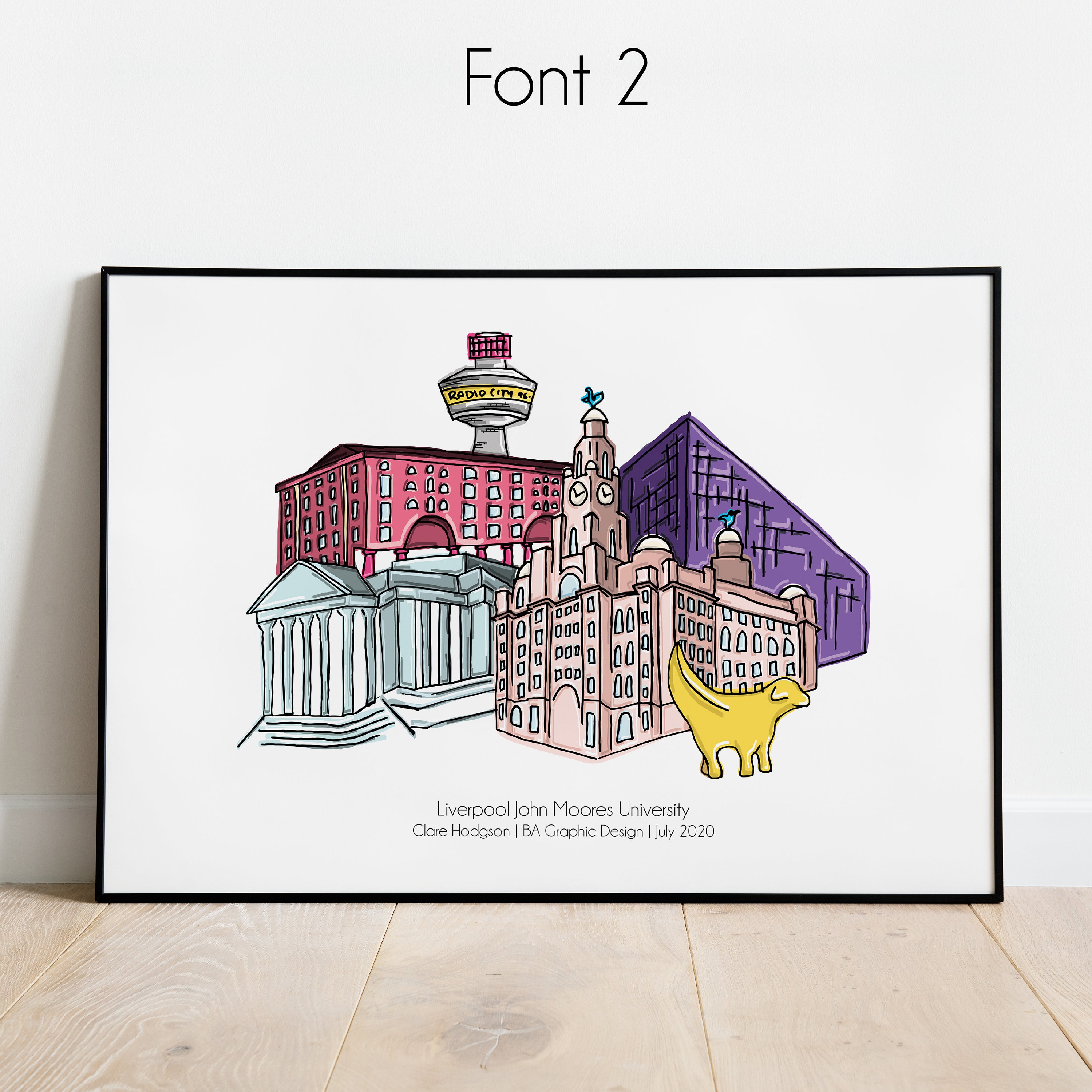 Liverpool Graduation Skyline Personalised Print | Etsy