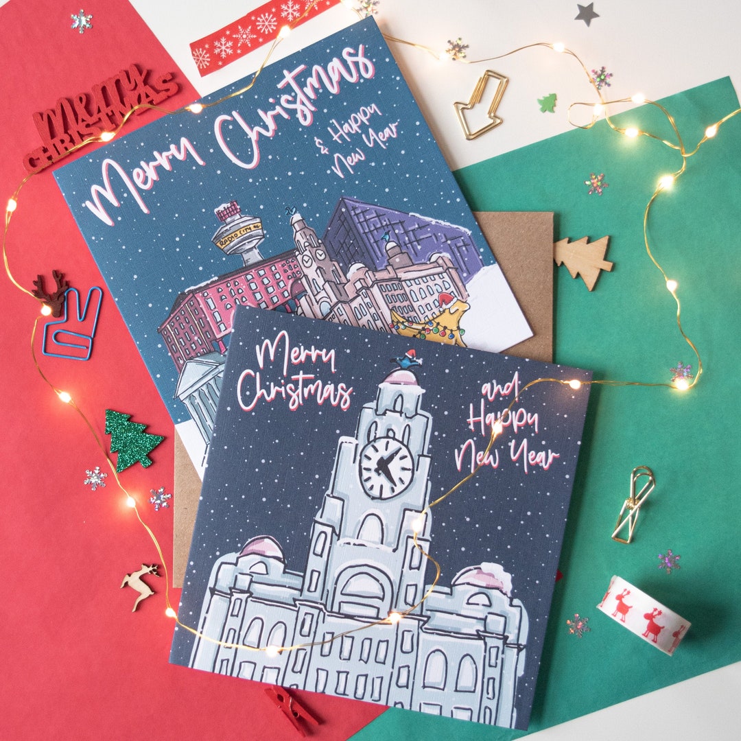 Liverpool Christmas Card Pack - Etsy UK