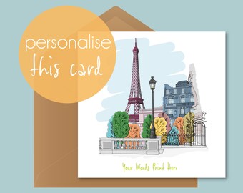 Paris Card - Etsy