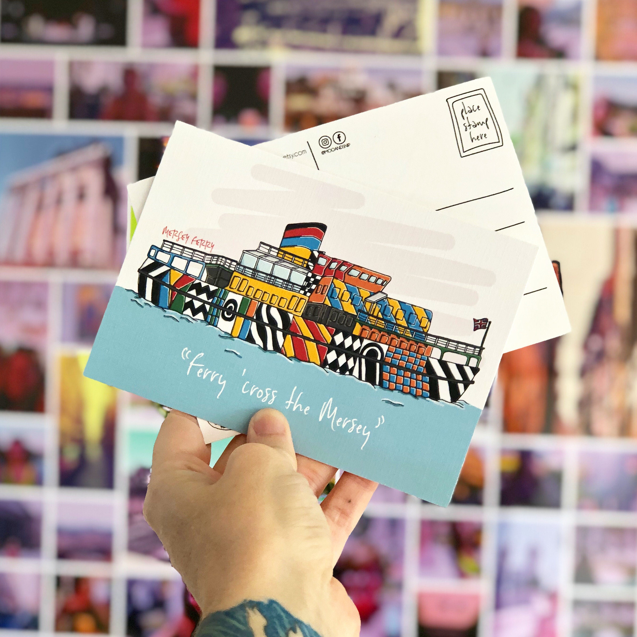 Liverpool Postcard Pack Landmark Illustrations - Etsy UK